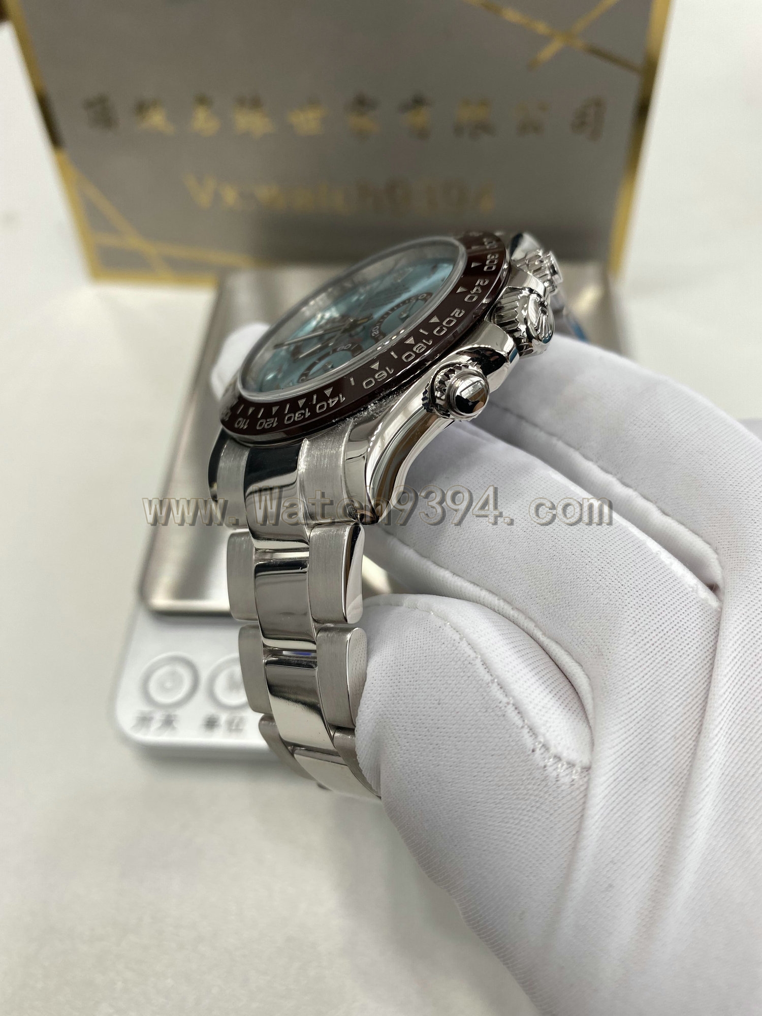 CNC 1:1 ROLEX 116506 Arabic Index High-end customization refit diamond ...