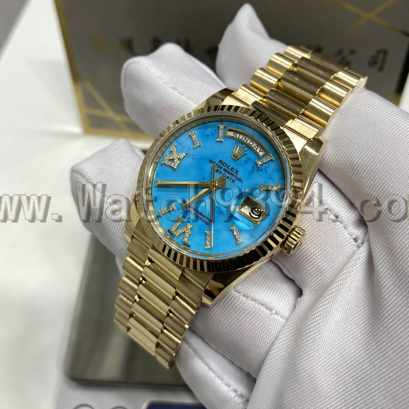 CNC 1:1 ROLEX 128238 High-end customization refit diamond BK;Diw;Mad ...